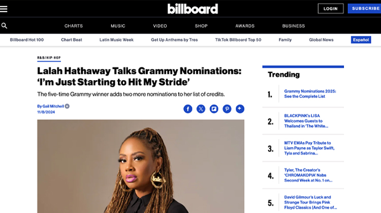 Lalah Hathaway Talks Grammy Nominations: ‘I’m Just Starting to Hit My ...